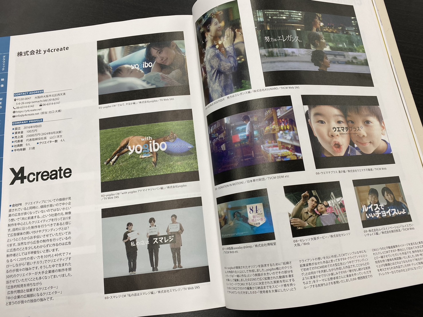 大阪の映像会社 y4create | CM・PV制作、映像コンサルティング